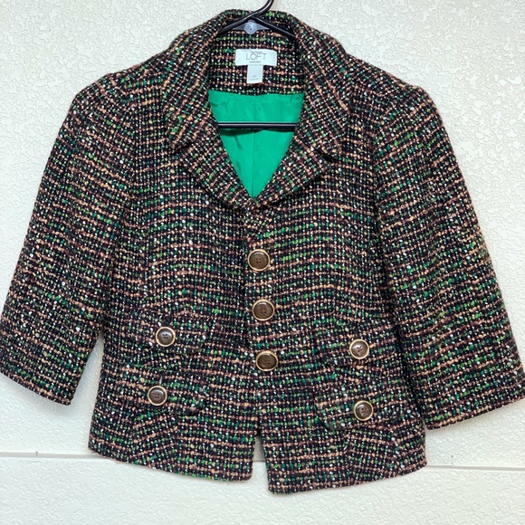 Jackets & Coats | Ann Taylor Loft Cropped Tweed Jacket | Poshmark
